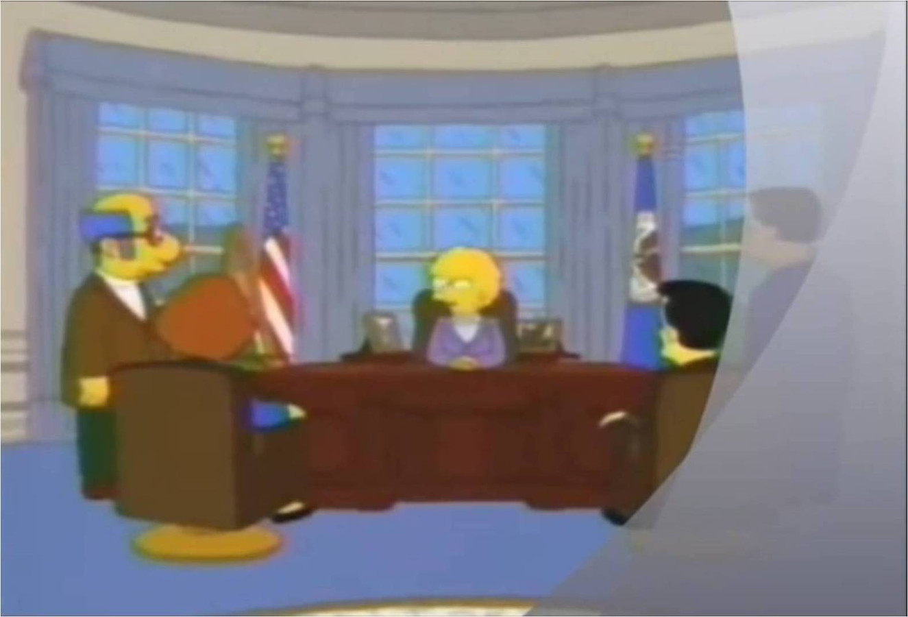 Trump was 16 jaar geleden al president in The Simpsons | Foto | AD.nl