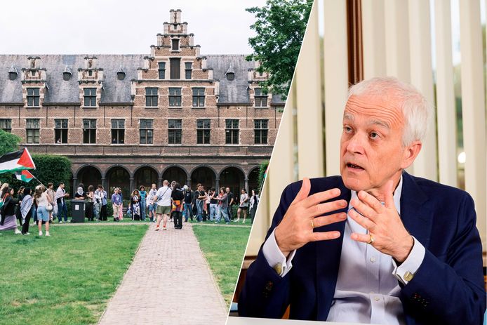 Rector Van Goethem maant student-betogers aan campus UAntwerpen te ...