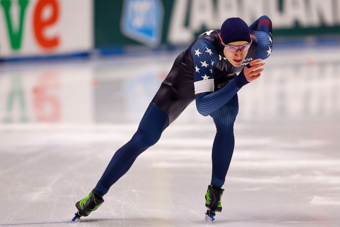 Jordan Stolz verpulvert wereldrecord op 1000 meter in Salt Lake City ...