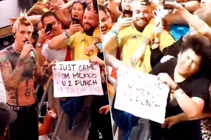 Machine Gun Kelly deelt video van bizar Rock Werchter-moment waarop hij ...