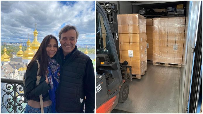 Ondernemer Ivan Sabbe en zijn Oekraïense echtgenote sturen hulpgoederen ...