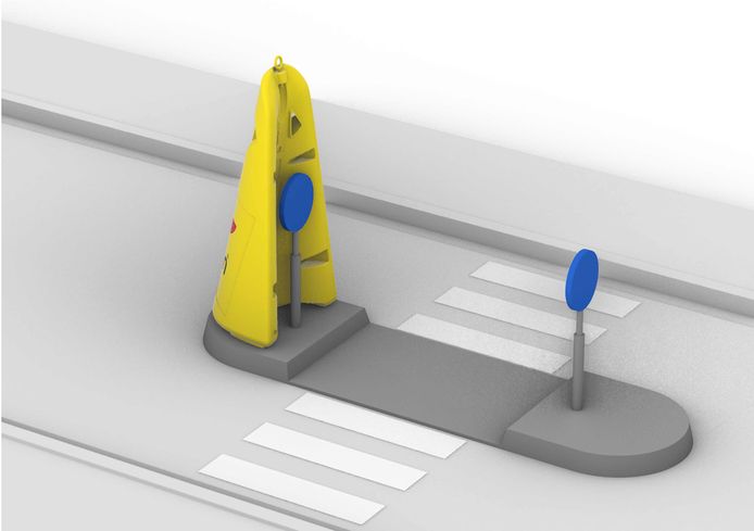 Deze ‘safety totems’ moeten valpartijen voorkomen op E3 | Harelbeke ...