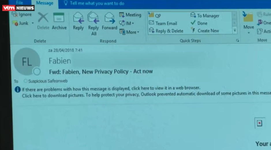 Opgepast voor deze valse GDPR-mails | Foto | hln.be Opgepast voor deze valse GDPR-mails | Foto | hln.be