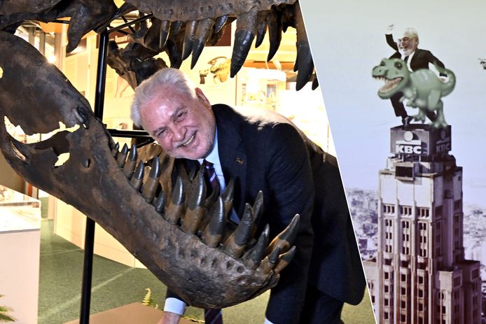 IN BEELD. Fernand Huts bezoekt zijn eigen T-rex in Zwitsers museum: “Trinity moet hét pronkstuk ...