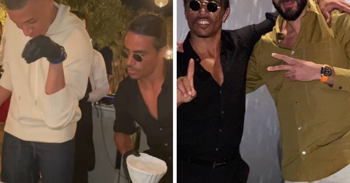 Mbappé et Benzema prennent du bon temps chez Salt Bae | Sport | 7sur7.be