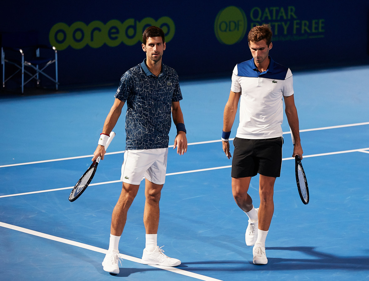 Nieuw tennisduo: Djokovic en Djokovic | Foto | AD.nl