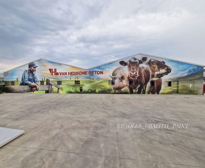 Graffitikunstenares Djoels zorgt voor enorme ode aan landbouwleven in ...