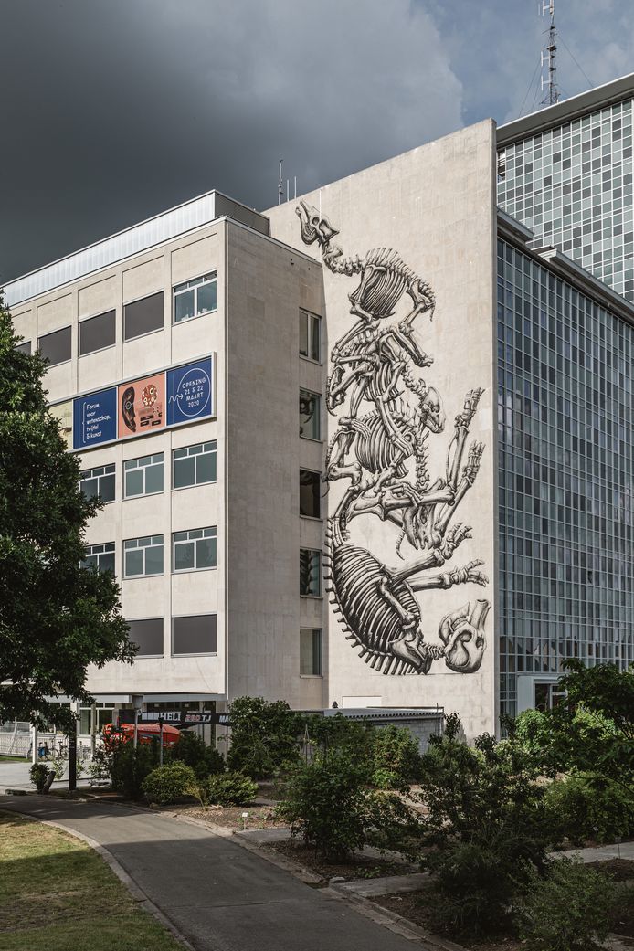 Kunstwerk van ROA op gevel van nieuw Gents Universiteitsmuseum is af ...