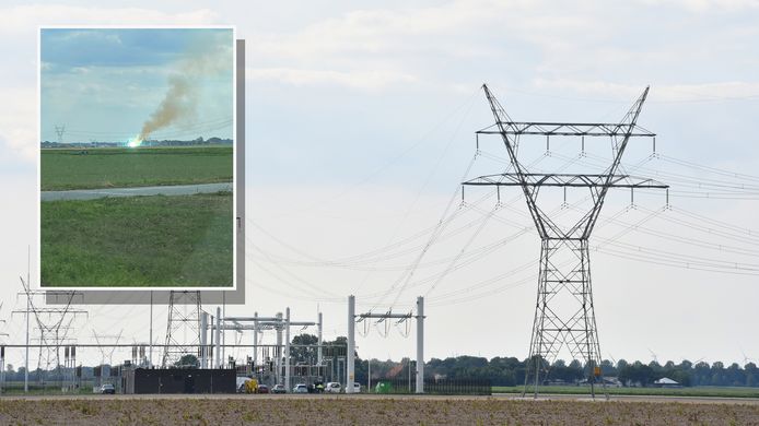 Akkerbouwer Hans hoort knallen en ziet flitsende en rokende hoogspanningslijnen: ‘Dit wil je ...