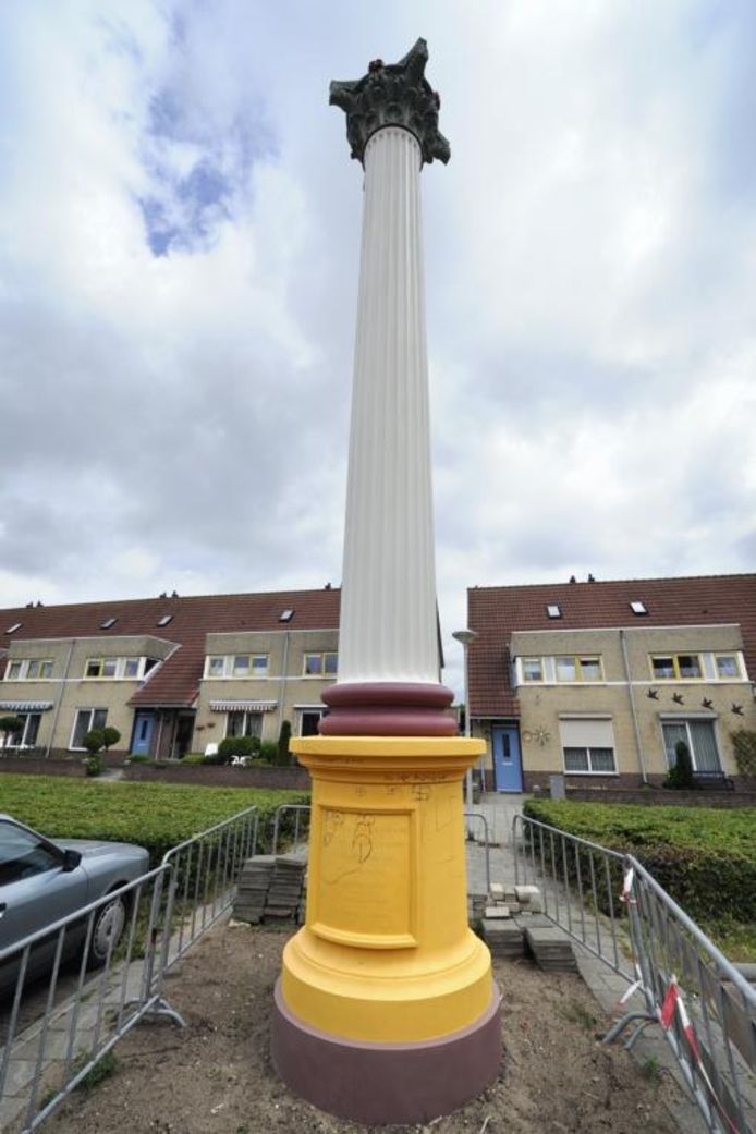 Romeinse zuil na drie dagen al beklad | Nijmegen | gelderlander.nl