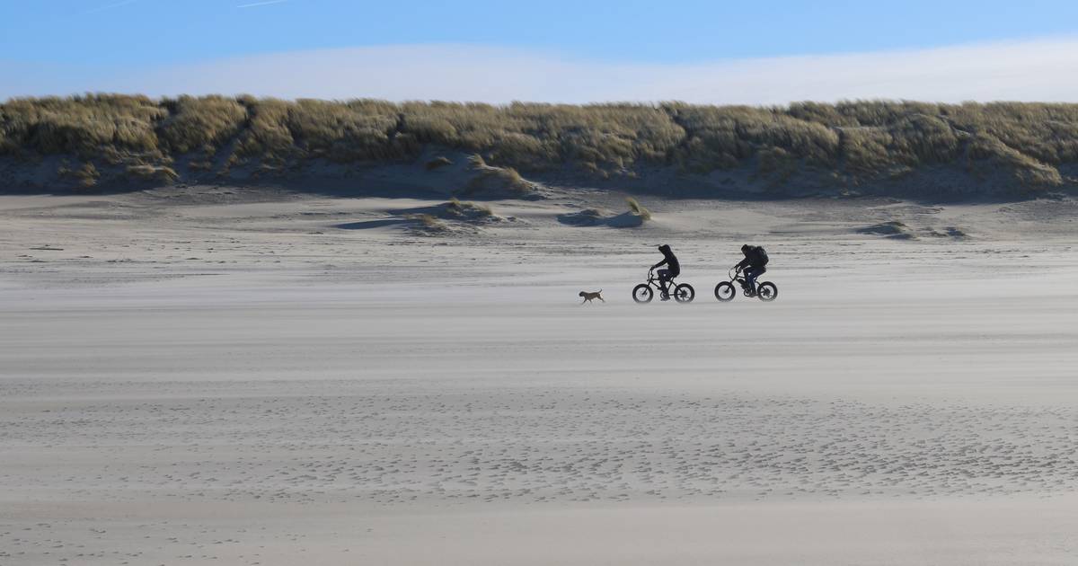 Twee eenzame fietsers trotseren wind en zand | Van de lezer Zeeuws ...