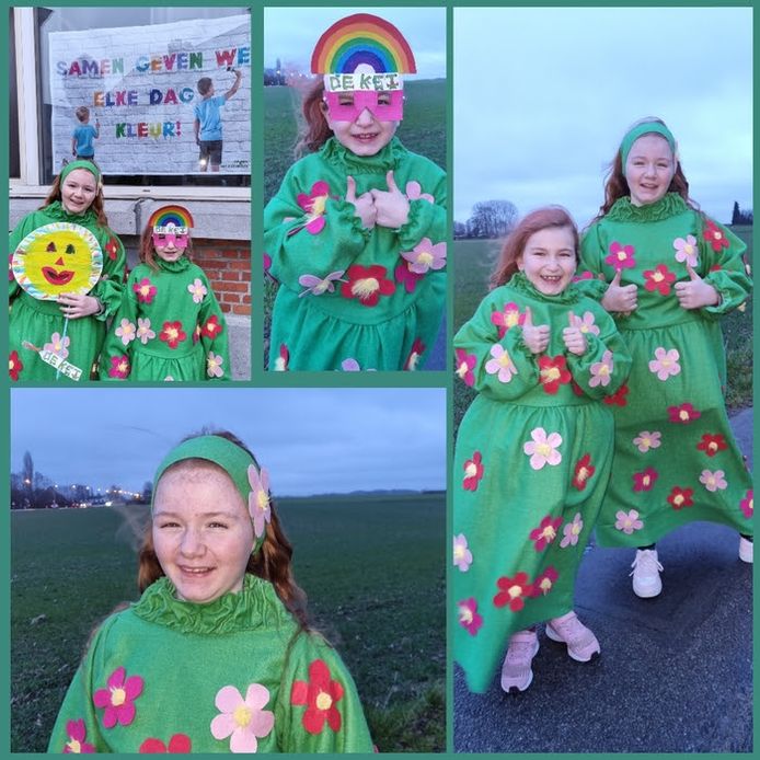 Lieze en Jone trekken kleurrijk kostuum aan voor carnaval | Meise | hln.be