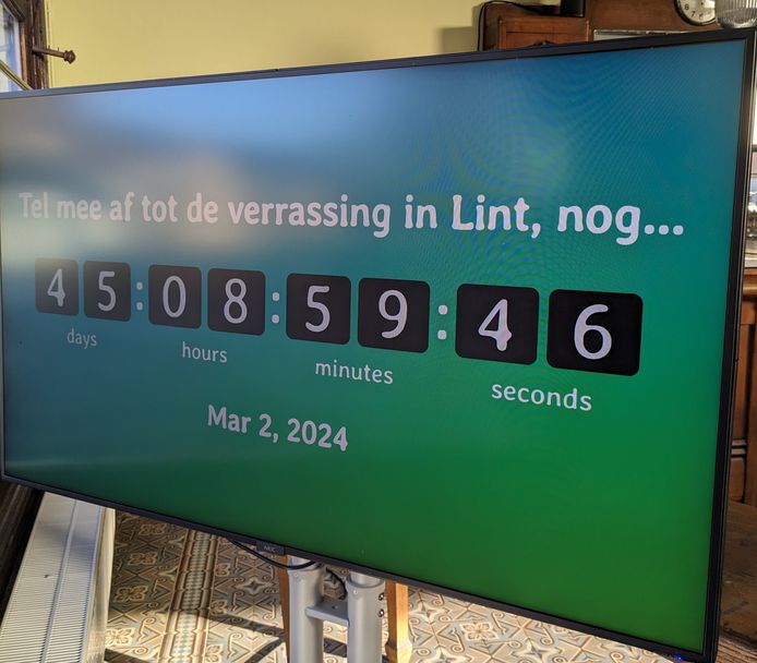 Mysterieuze klok telt af naar 2 maart | Lint | hln.be
