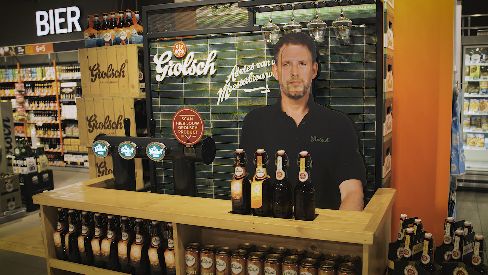 Bieradvies nodig? Grolsch komt met interactieve ‘bar’ in supermarkt met ...