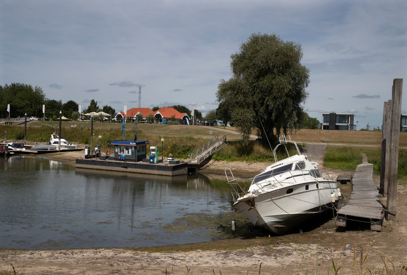 Bootjes op het droge: lage waterstand IJssel zorgelijk voor havens ...