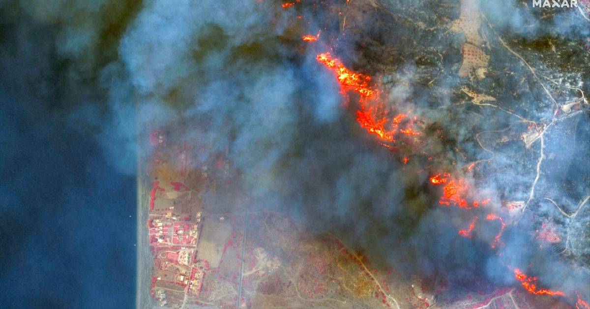 L'étendue des dégâts à Rhodes dévoilée par image satellite | Incendies ...