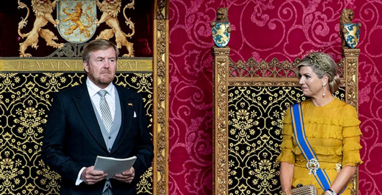 Koningin Máxima is het spiegelbeeld van Willem-Alexander tijdens de ...