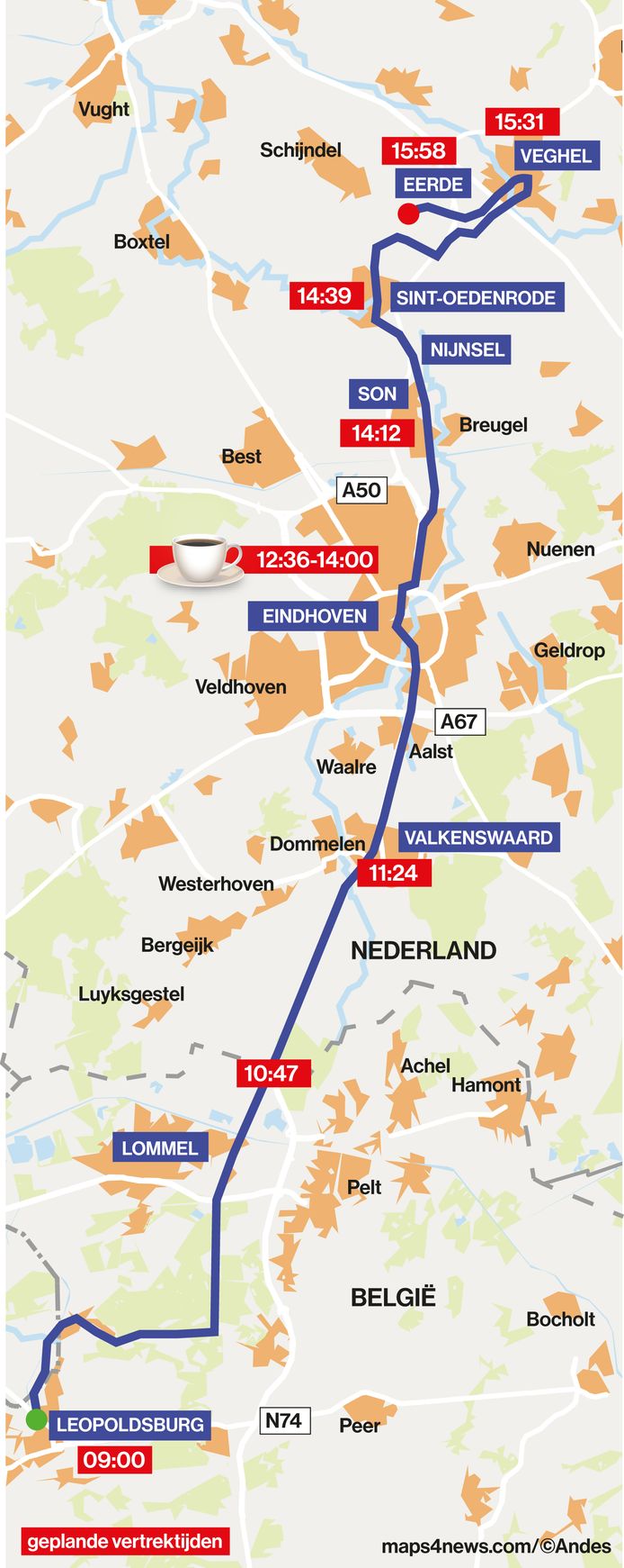 Herdenkingstocht Market Garden komt aan in Veghel | Eindhoven | bd.nl