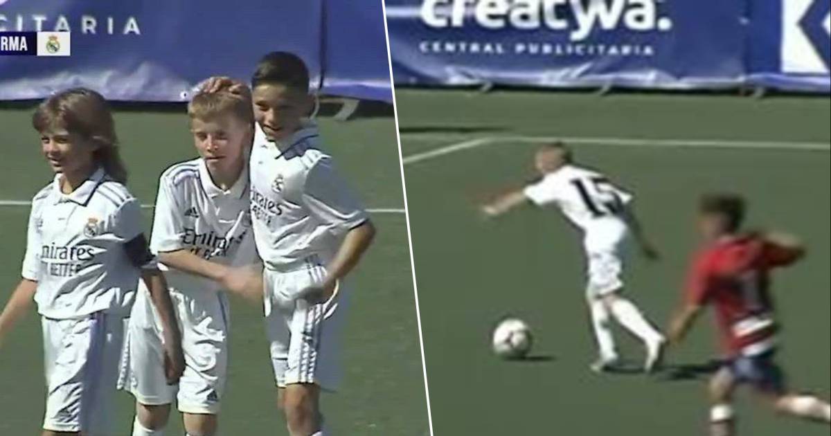 KIJK. “Eden, kijk wat je zoontje deed”: Leo Hazard (10) scoort op ...