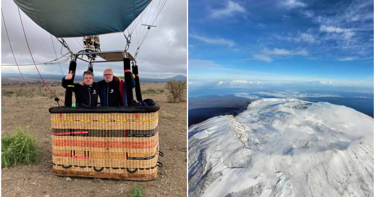 Ramses vliegt met luchtballon over Kilimanjaro, op 7.000 meter hoogte ...