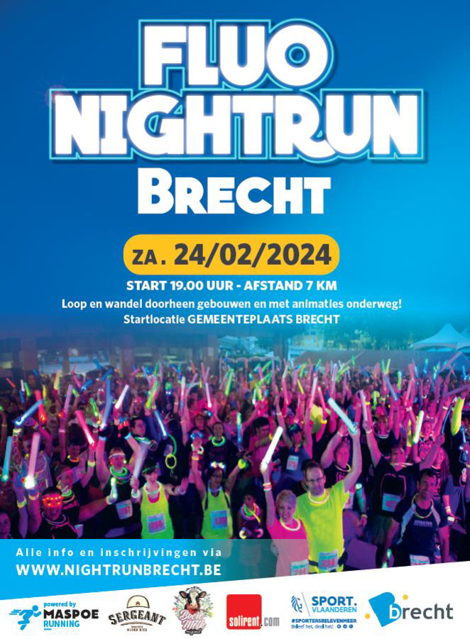 Eerste editie van NightRun met als thema ‘fluo’ | Foto | hln.be