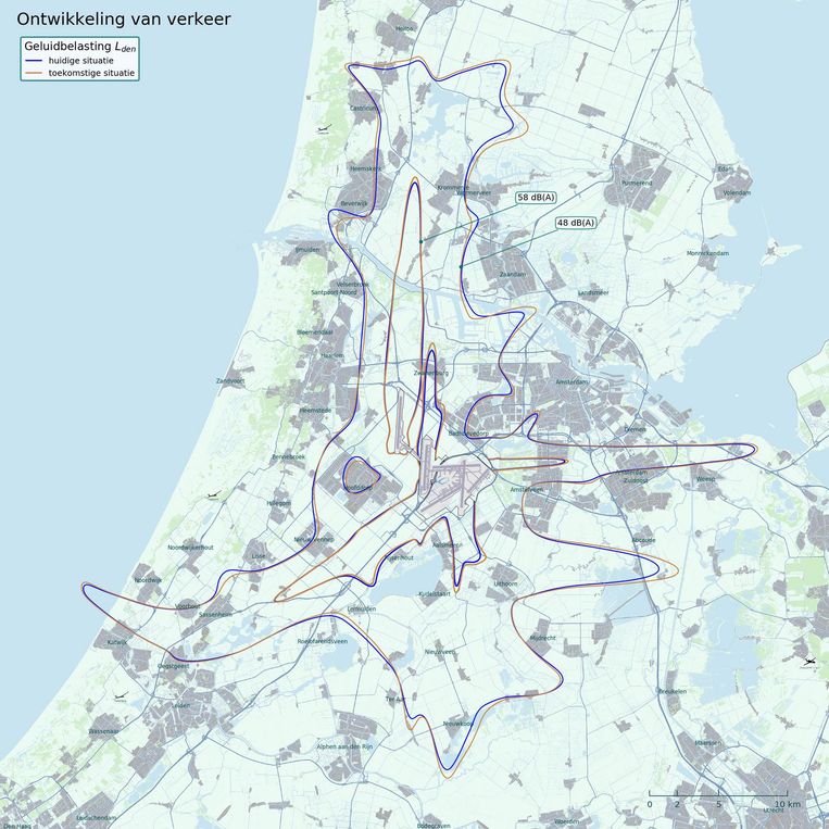 Geluidshinder Schiphol geldt voor minder mensen dan gedacht | Het Parool