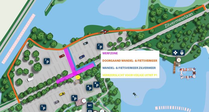 Acht maanden hinder voor veilige inkom aan Zilvermeer: “Fietsers moeten ...