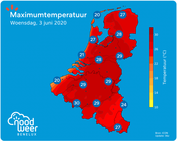 Mogelijk tropisch warm na het weekend | Weernieuws | hln.be