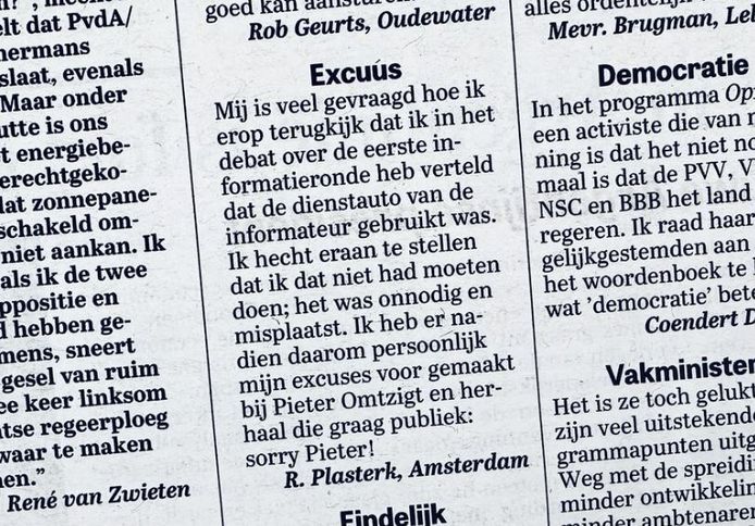 Plasterk en Omtzigt met elkaar in gesprek om verhouding te verbeteren ...