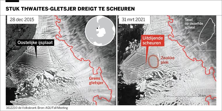 Cruciale ijsplaat op Antarctica kan binnen 5 jaar versplinteren ...