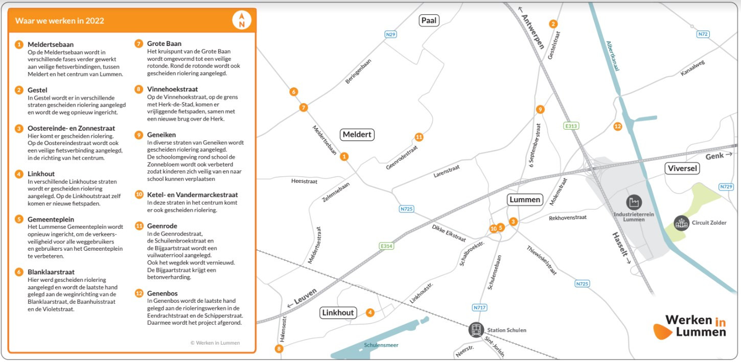 Op deze 12 (!) plaatsen wordt er in 2022 gewerkt in Lummen | Foto | hln.be