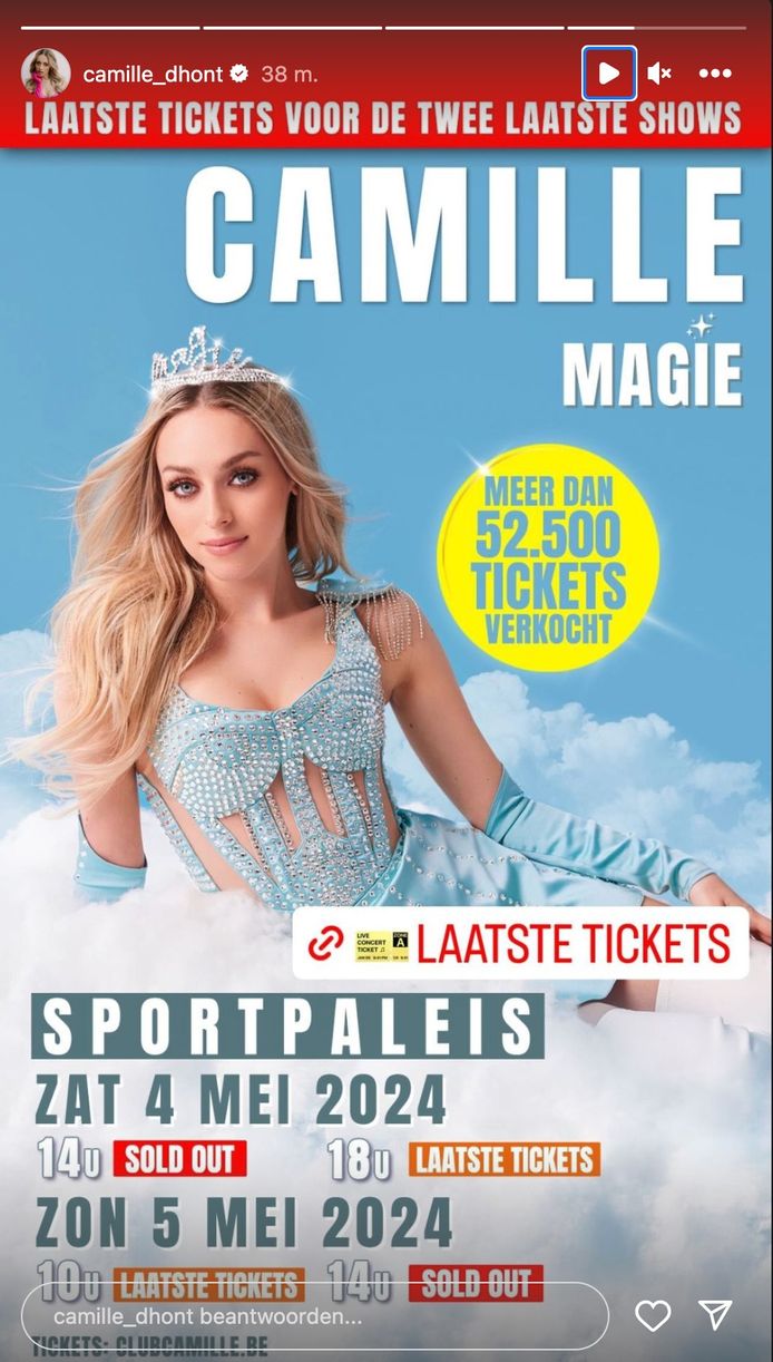 Al meer dan 52.000 tickets verkocht: Camille kondigt laatste tickets voor shows in het ...