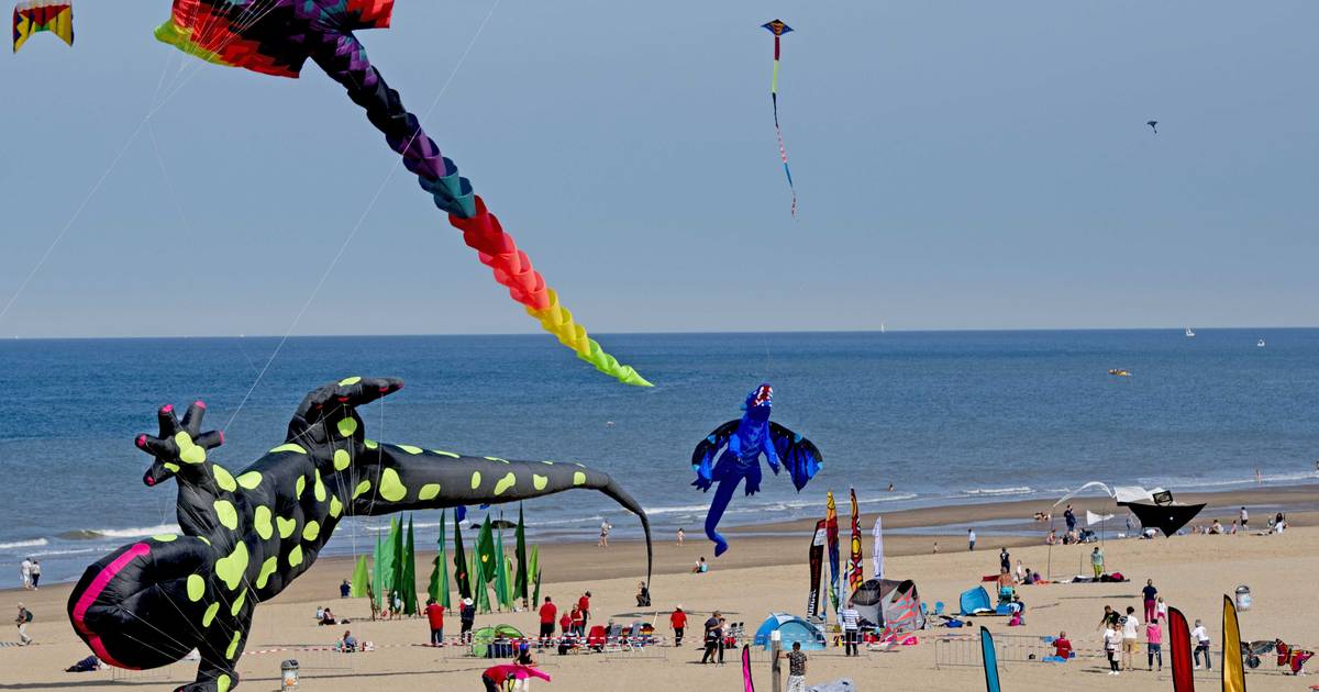 Kleurige vliegers in de lucht boven Scheveningse strand | Den Haag | AD.nl