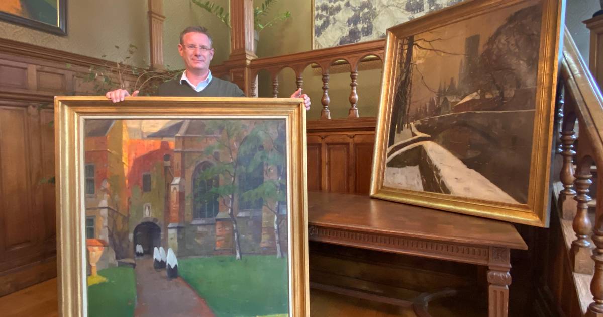 Izegem geeft stadsgezichten van kunstschilder Leo Paret plaatsje in stadhuis | Izegem | hln.be