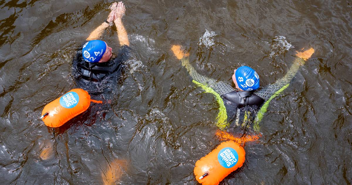 Meer dan 170 zwemmers duiken Oude Rijn in voor Swim to Fight Cancer in ...