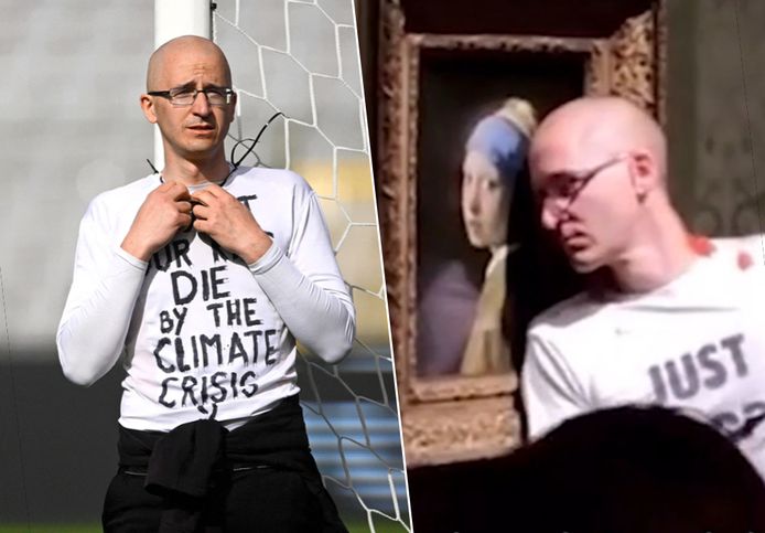 Belgische klimaatactivist die zich vastplakte aan ‘Meisje met de parel ...