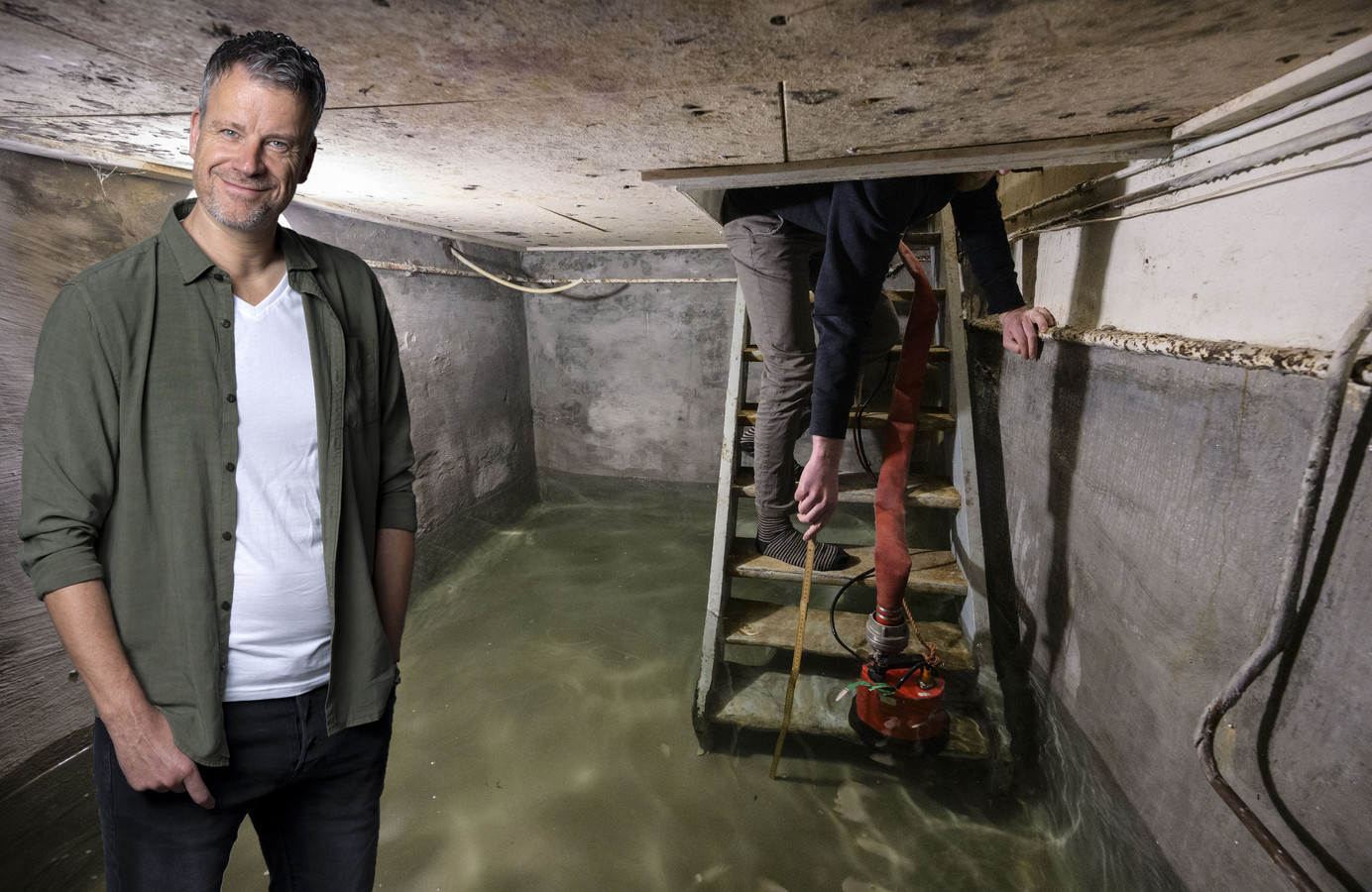 In mijn ondergelopen kelder kreeg aquajoggen een heel andere betekenis ...