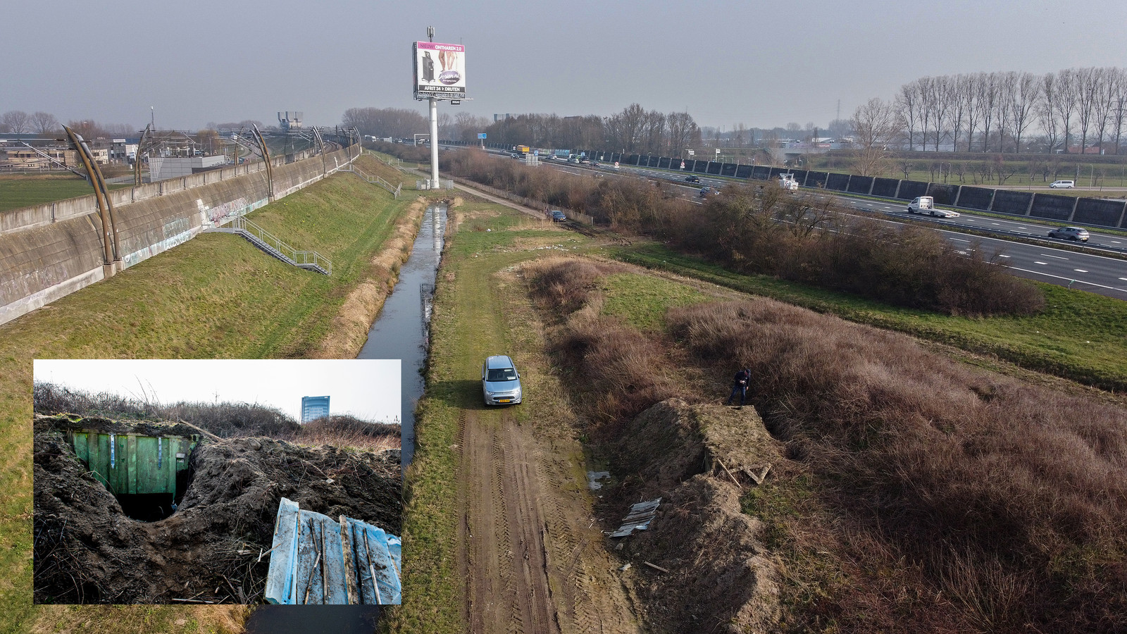 Een ingegraven zeecontainer; hoe verzin je zoiets? En waarom? | Foto ...