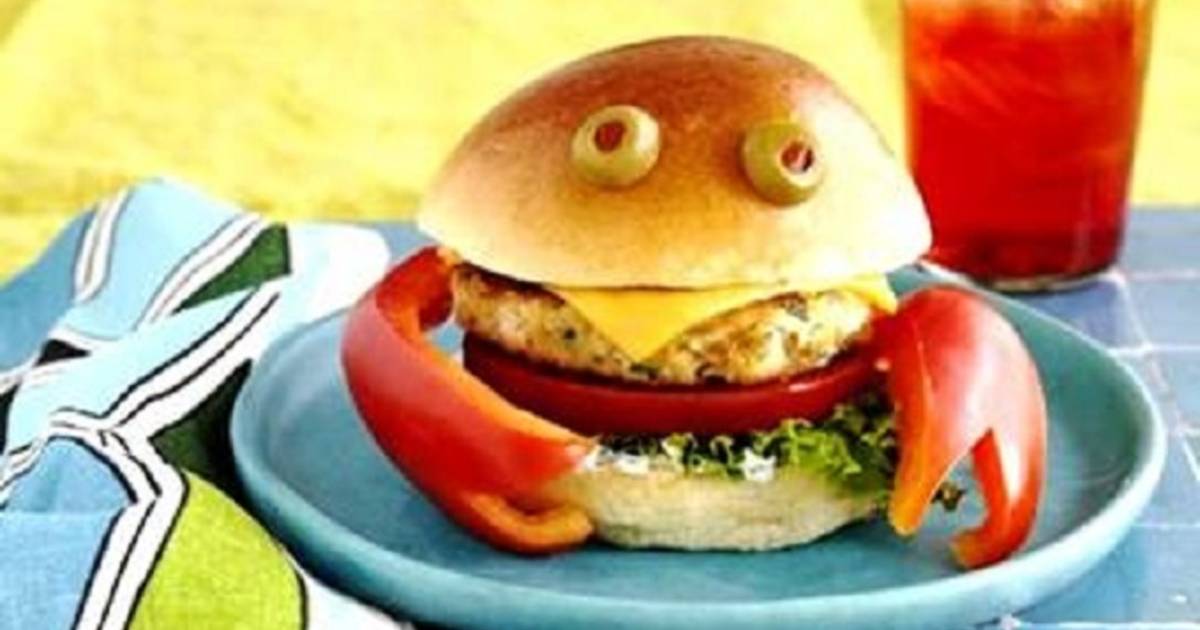 Zo maak je de SpongeBob-krabburger | Koken & Eten | AD.nl
