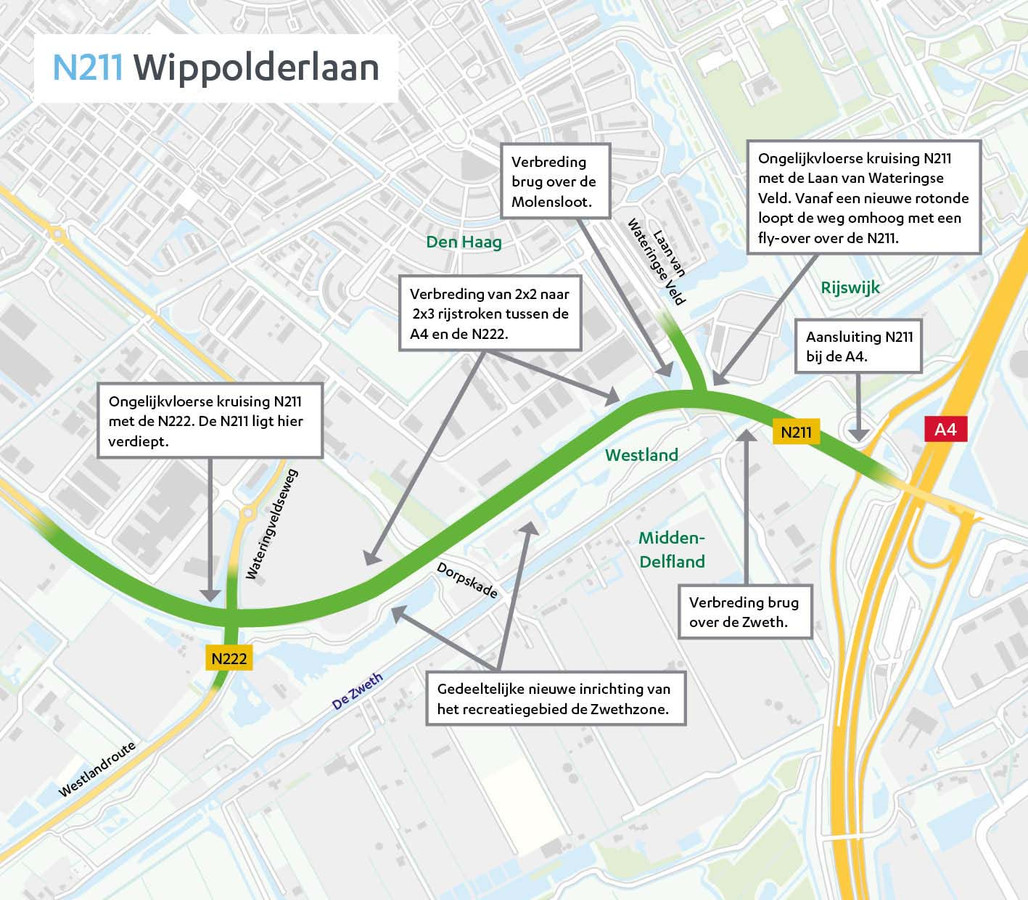 Rijkswaterstaat wil ‘beruchte’ afslag 12 aanpakken op A4: ‘We kijken naar aanpassingen’ | Foto ...