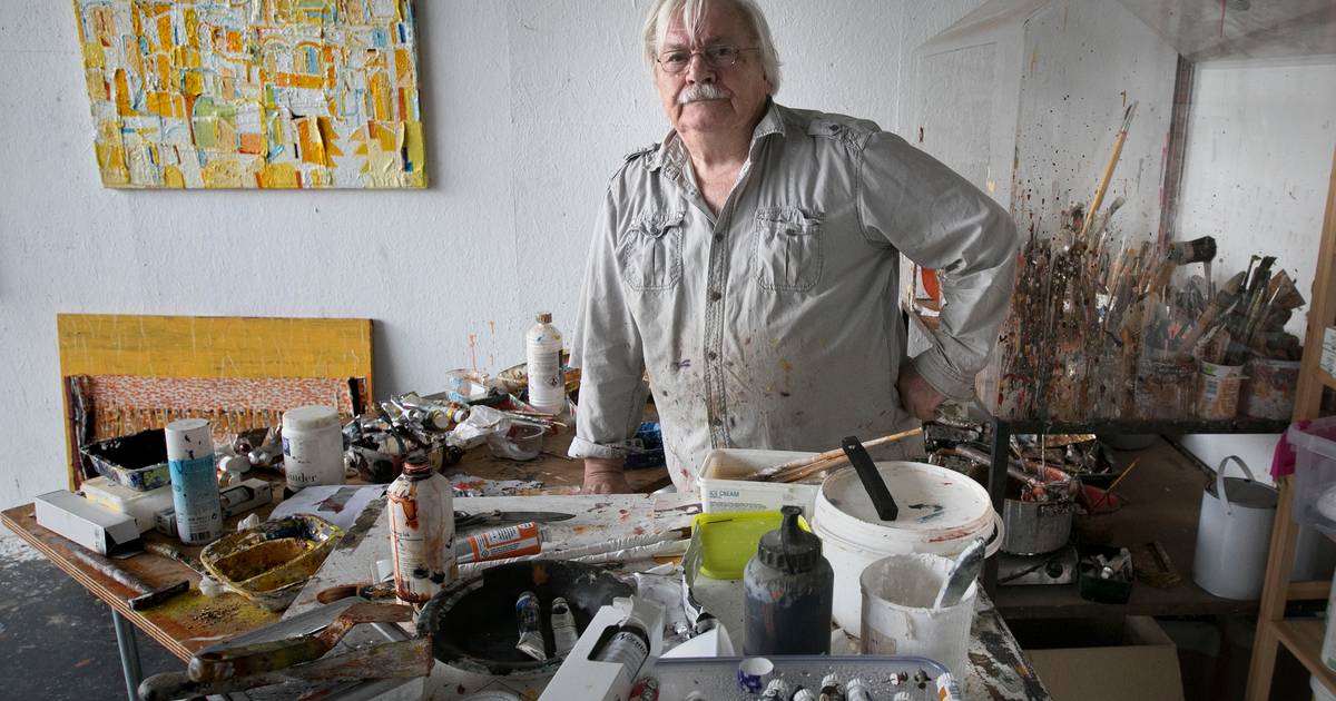 Kunstenaar Theo Kuijpers uit Eindhoven is een echte ateliertijger ...
