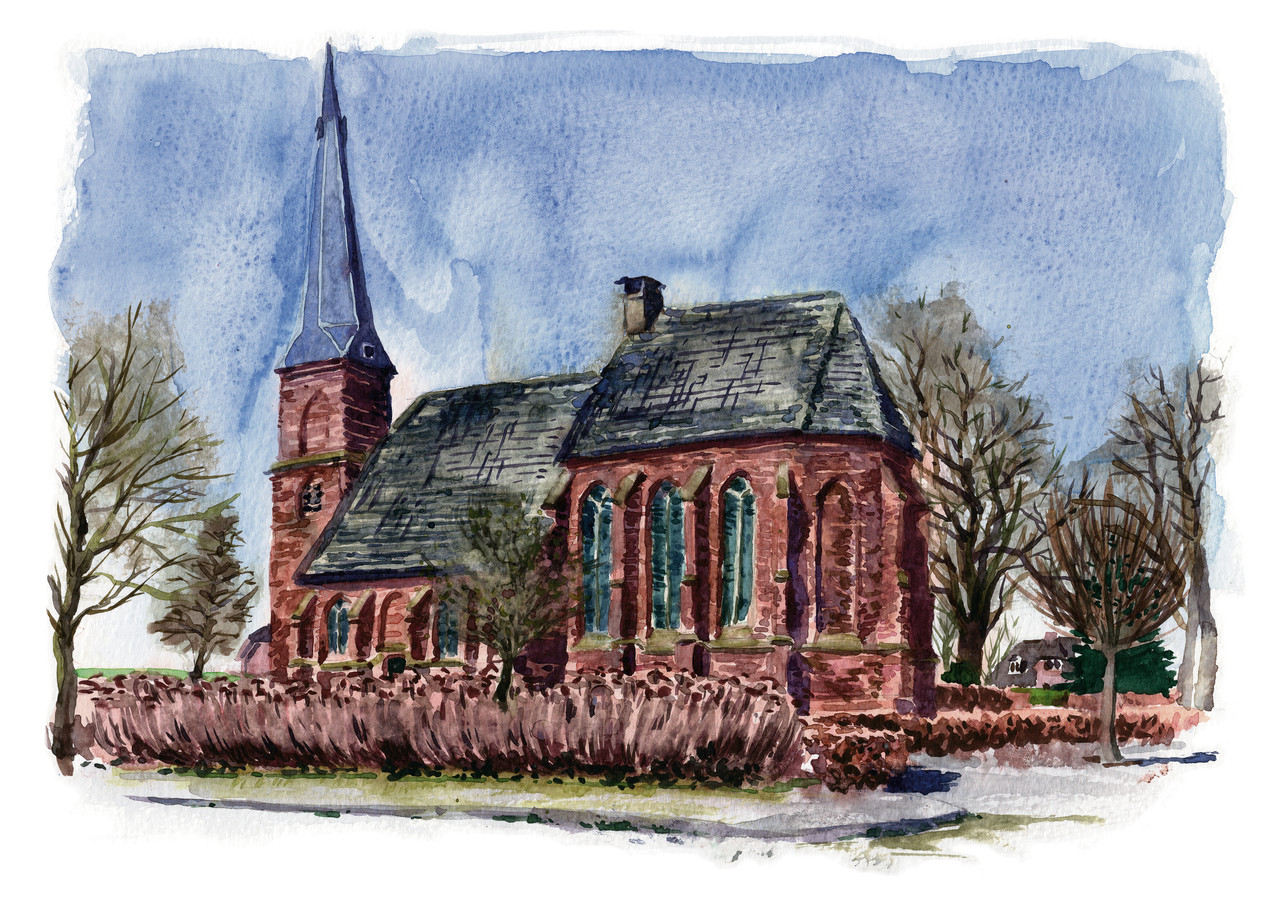 Aquarelschilder Ron Wanders (37) vereeuwigt het Gelders Eiland in ...