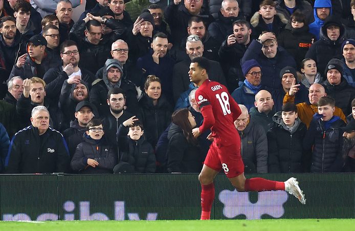 Eindelijk kan Cody Gakpo juichen na goal voor Liverpool: ‘Uiteindelijk ...