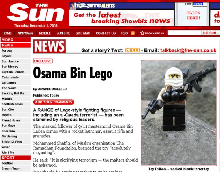 Osama Bin Lego zorgt voor opschudding | De Morgen