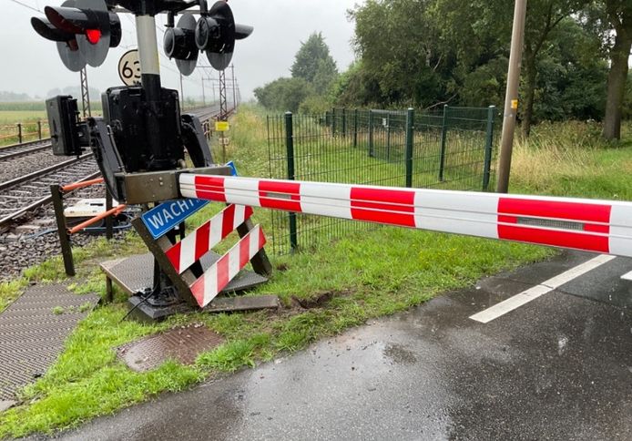 Machinist ziet auto stilstaan op het spoor, dan drukt hij de rem in ...
