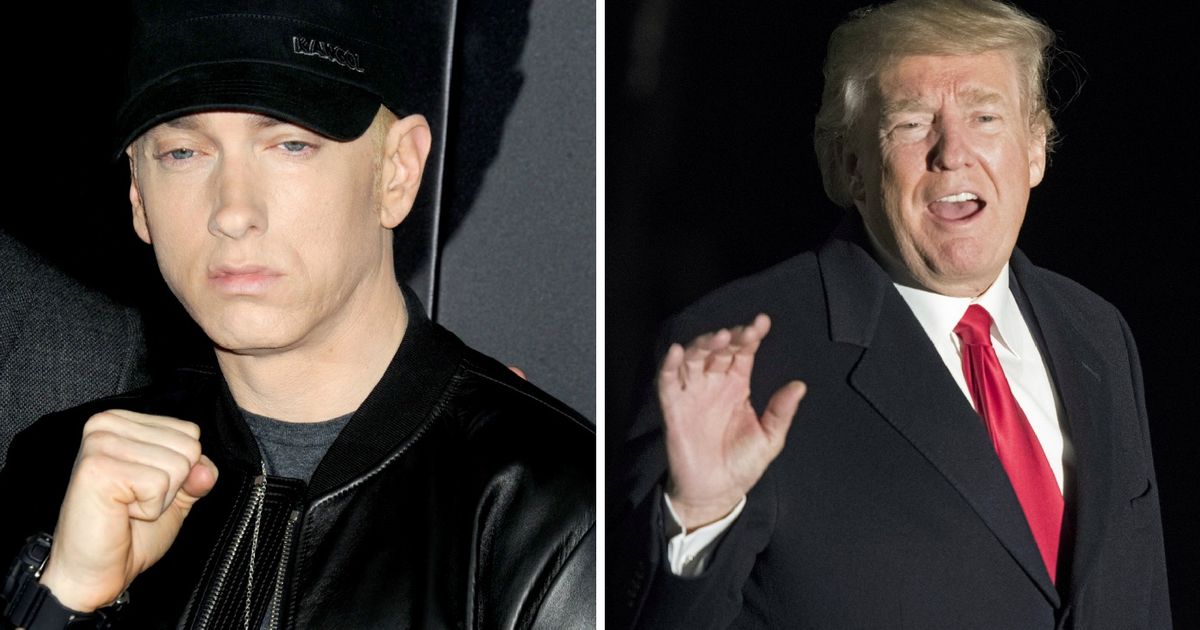 Eminem haalt opnieuw uit naar Trump: "Een drol was beter geweest als ...
