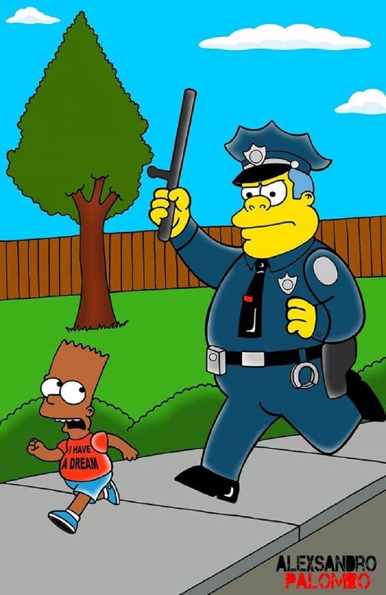 Na het politiegeweld: wat als Bart Simpson een zwarte jongen was?