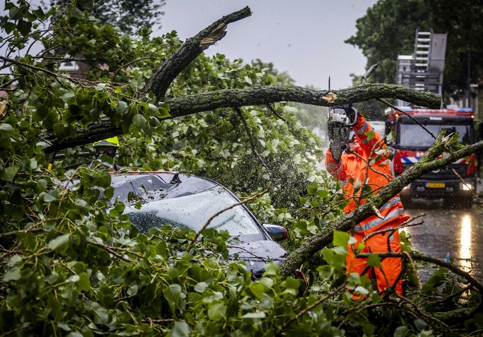 Bekijk hier de schade van zomerstorm Poly: een spoor van vernieling ...