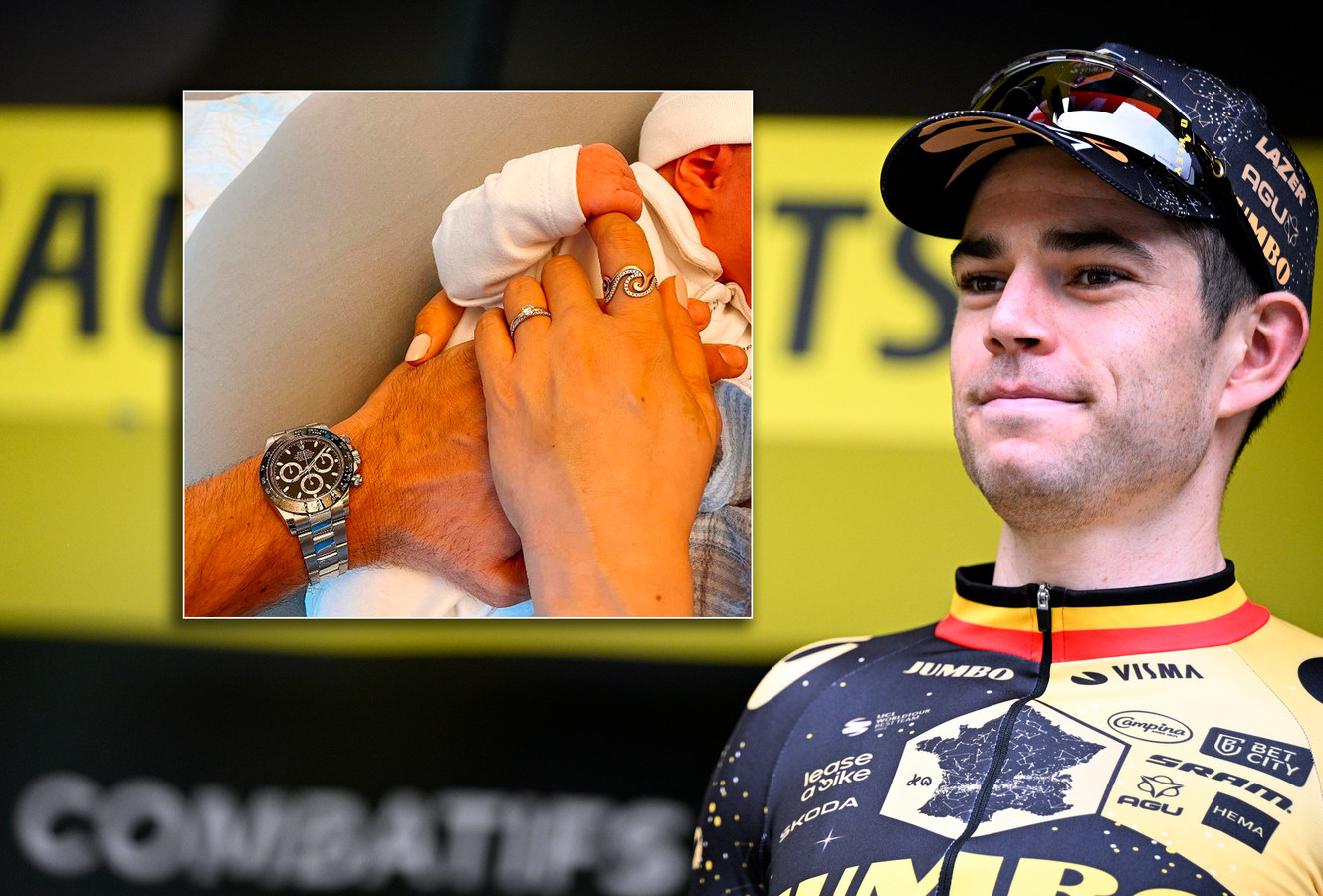 Wout van Aert dag na vertrek uit Tour de France vader geworden van zoon ...