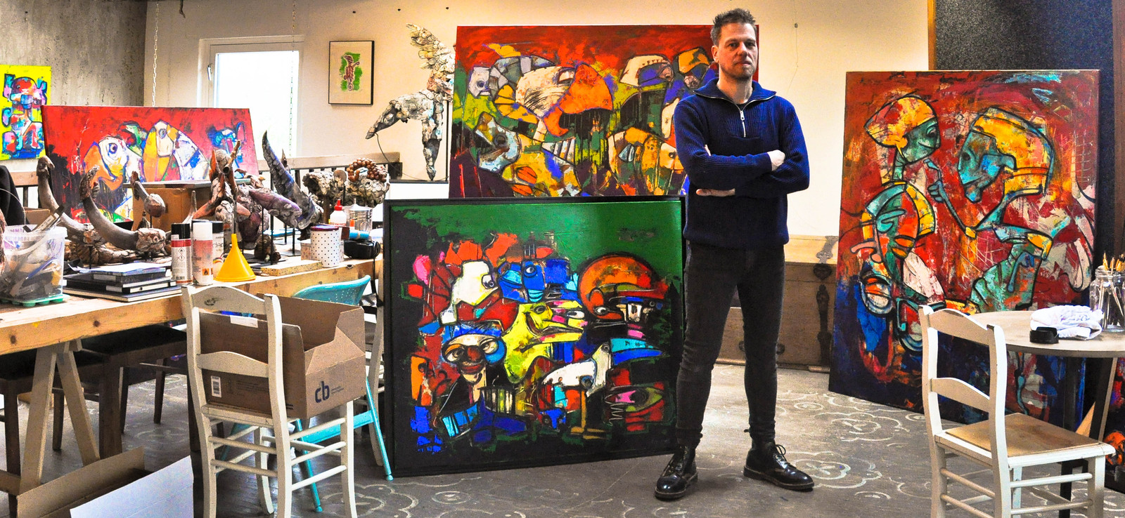 Kunstenaar Georges de Groot heeft een volle agenda, met exposities in ...